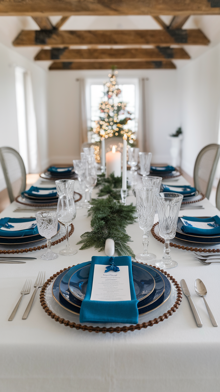 Christmas Table Blue Ideas! 25+ Inspiring Christmas Tables..