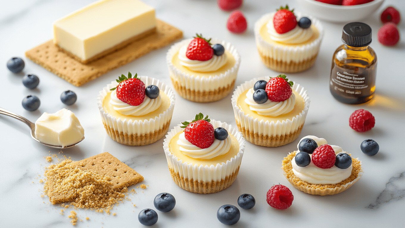Mini Cheesecakes with Berry Topping