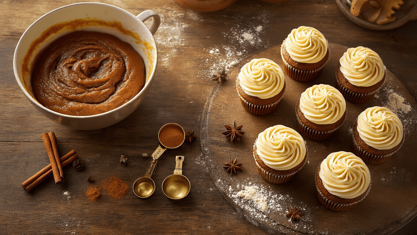Gingerbread Cupcakes That Actually Taste Like Christmas